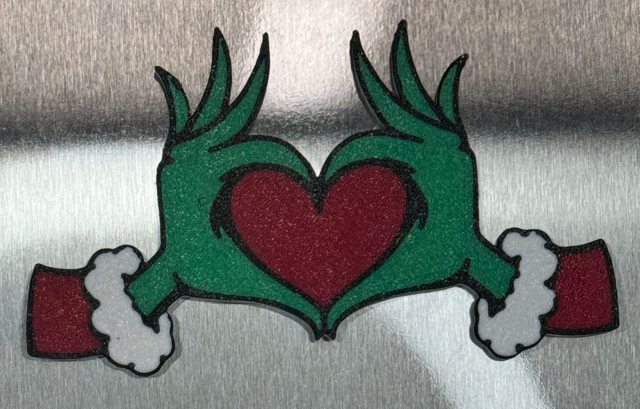 Grinch Heart Magnet – R&D 3D Printing